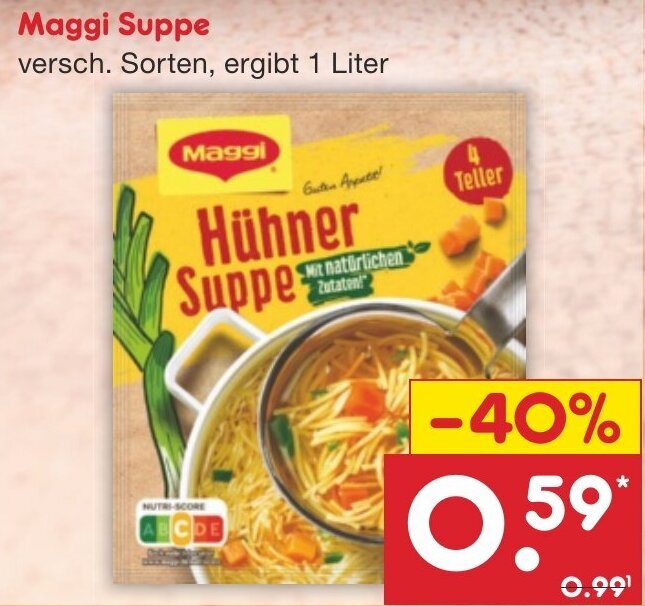 Maggi Suppe 1 Liter Angebot bei Netto Marken-Discount