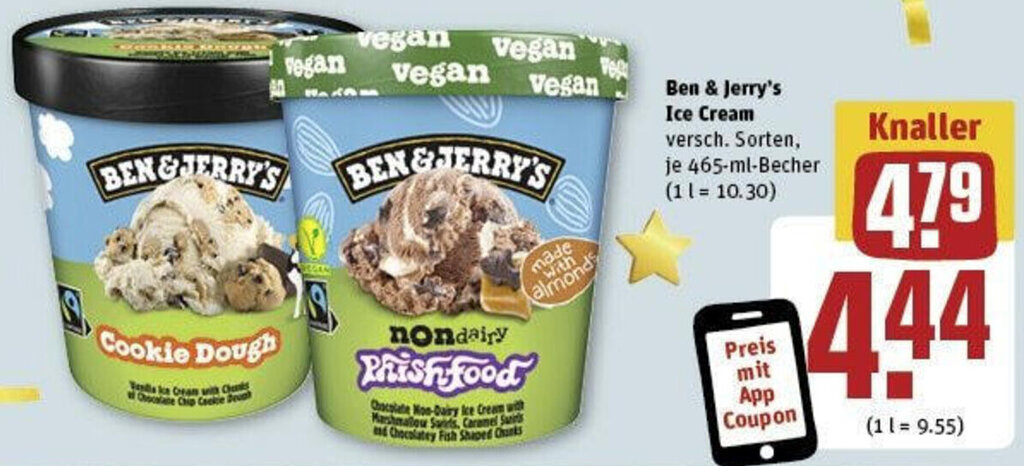 Ben & Jerry's Ice Cream 465 ml Becher Angebot bei REWE