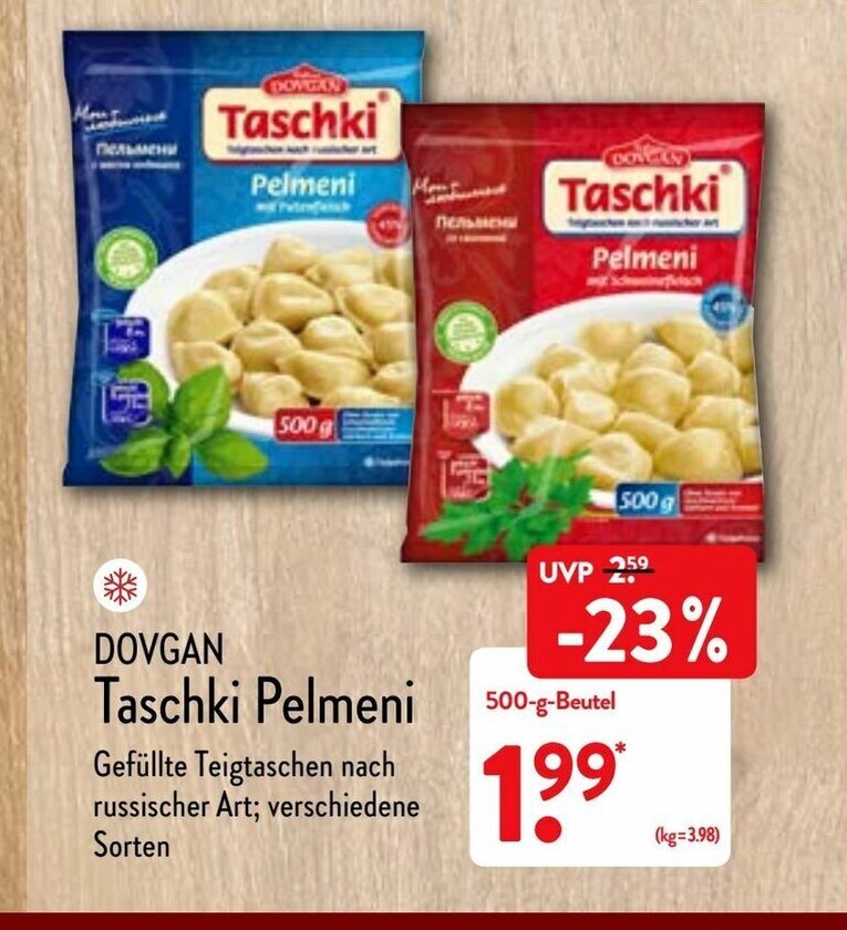 Taschki pelmeni 500g Angebot bei Aldi Nord