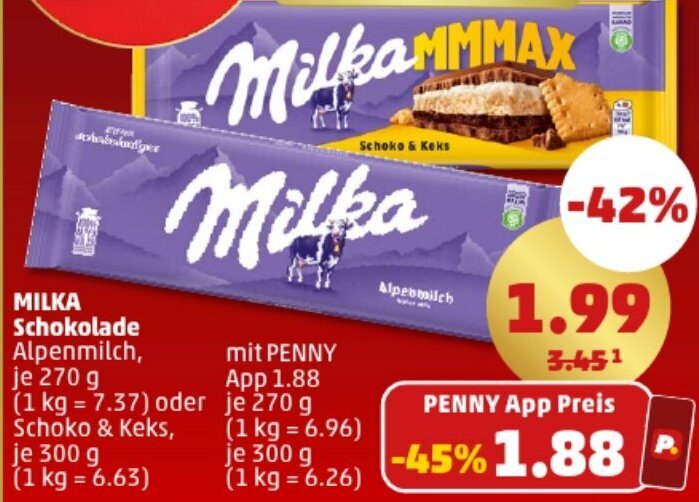 Faszinierend Milka Schokolade Angebot Penny Fotos