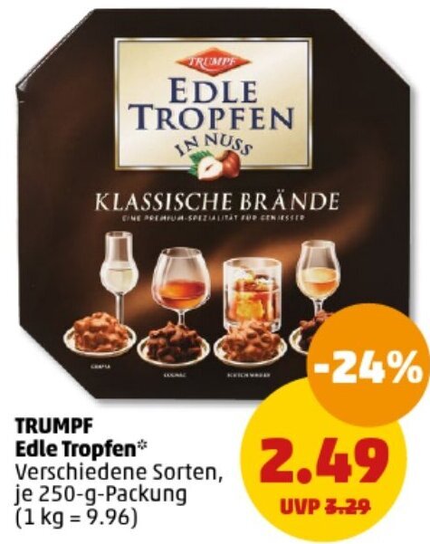 TRUMPF Edle Tropfen 250 g Packung Angebot bei PENNY