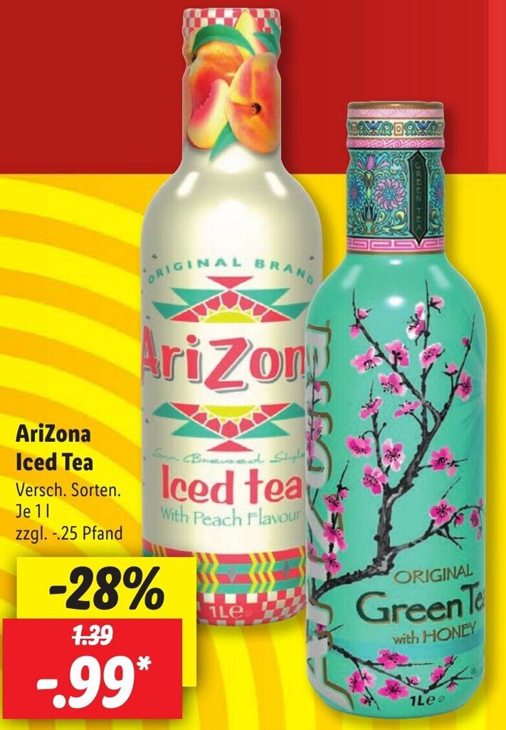 AriZona Iced Tea 1 L Angebot bei Lidl