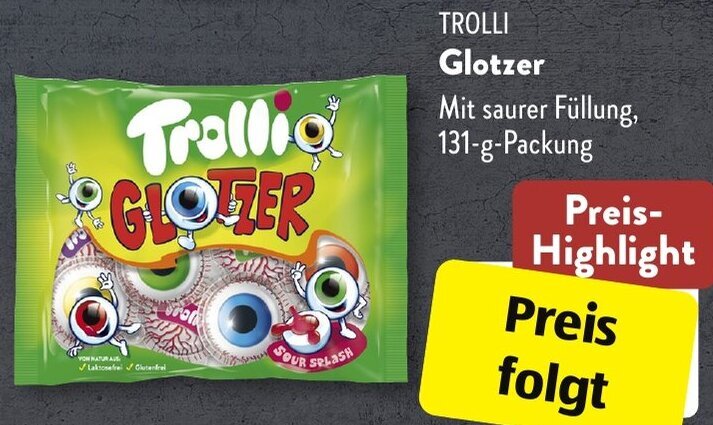 TROLLI Glotzer 131 g Packung Angebot bei Aldi Süd