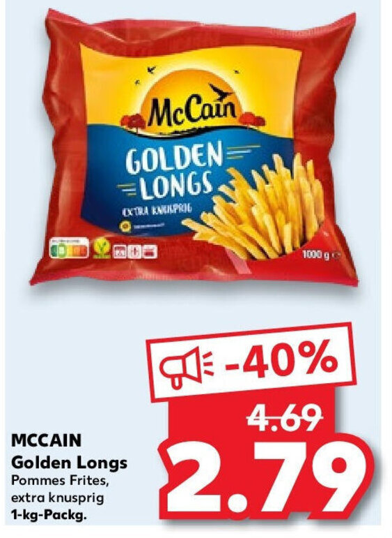 McCain GOLDEN LONGS 1 kg Packg. Angebot bei Kaufland