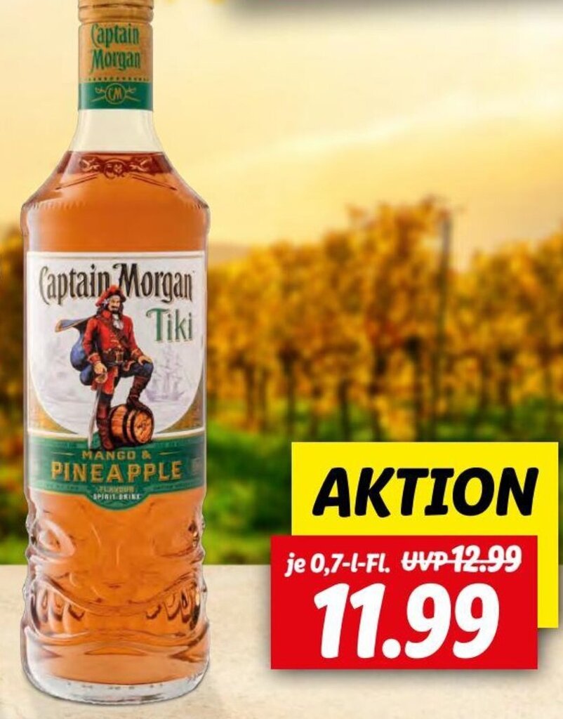 CAPTAIN MORGAN TIKI MANGO AND PINEAPPLE 0,7 L-Fl. Angebot bei Lidl