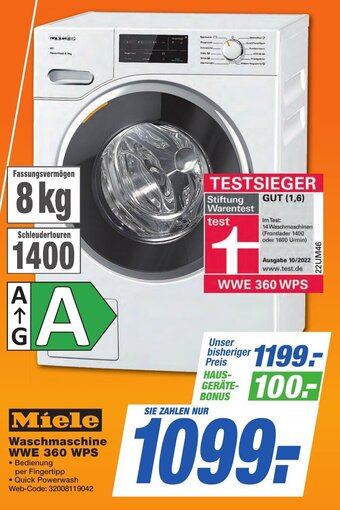 Miele Waschmaschine 360 Wps
