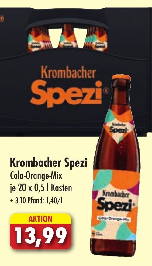 Krombacher Spezi Cola-Orange-Mix je 20 x 0,5 L Angebot bei Lösch Depot
