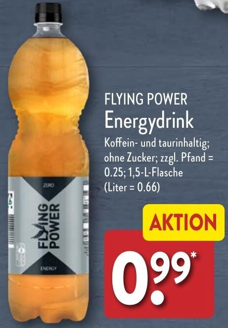 FLYING POWER Energydrink 1,5 L Flasche Angebot bei Aldi Nord