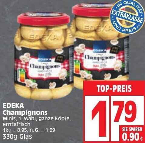 EDEKA Champignons 330 g Glas Angebot bei Edeka
