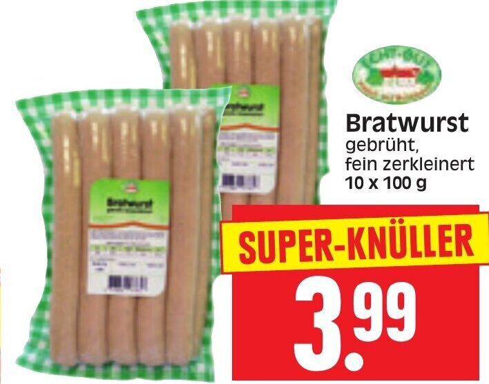 Bratwurst 10x100g Angebot bei Edeka Herkules