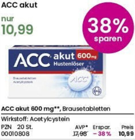 ACC akut 600 mg, Brausetabletten Angebot bei REWE
