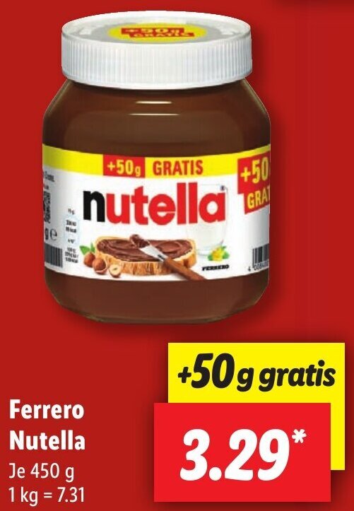 Ferrero Nutella 450 g Angebot bei Lidl