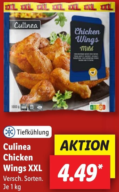 Culinea Chicken Wings XXL 1 kg Angebot bei Lidl