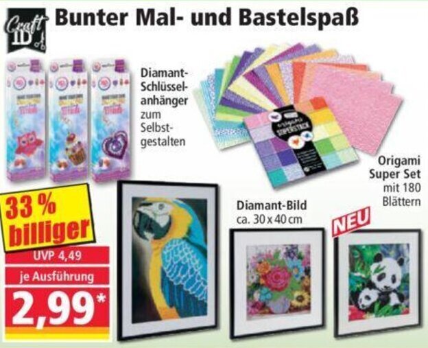 Craft ID Bunter Mal und Bastelspaß Angebot bei Norma
