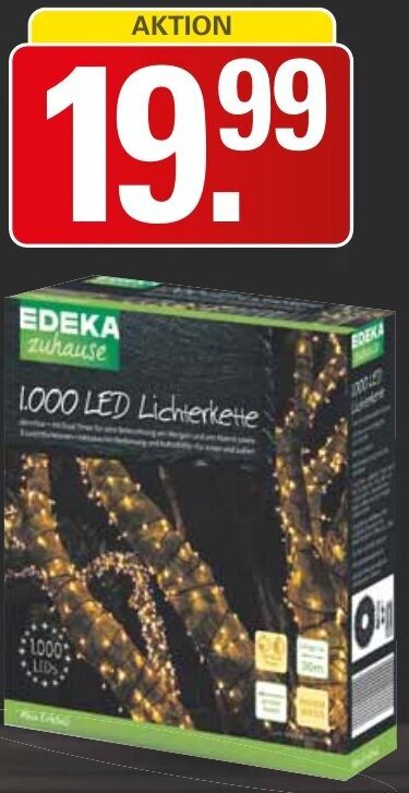 EDEKA zuhause LED-Lichterkette 1000er Angebot bei WEZ