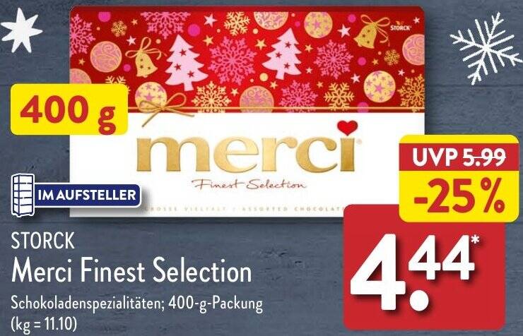 STORCK Merci Finest Selection 400 g Packung Angebot bei Aldi Nord