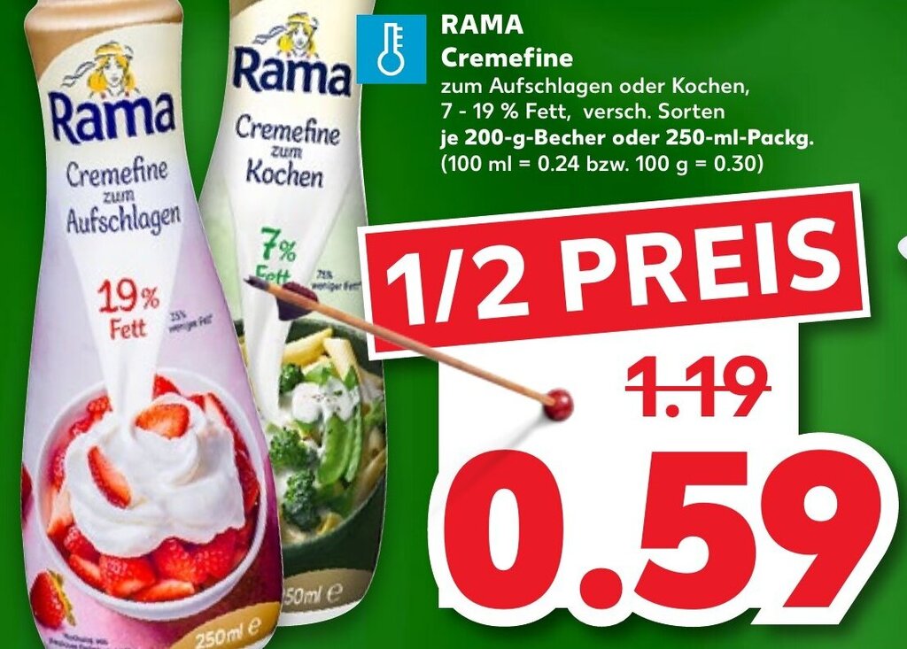 RAMA Cremefine 250ml Angebot bei Kaufland