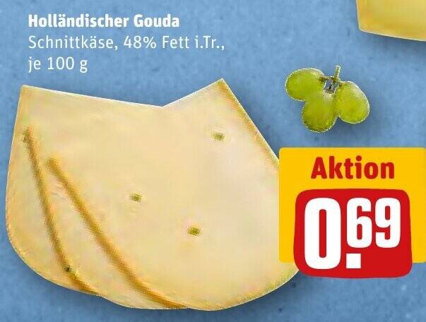 Holländischer Gouda 100 g Angebot bei REWE