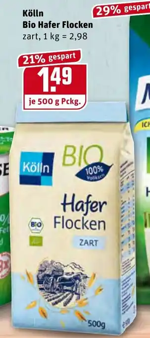 Kölln Bio Hafer Flocken 500g Angebot bei REWE Center