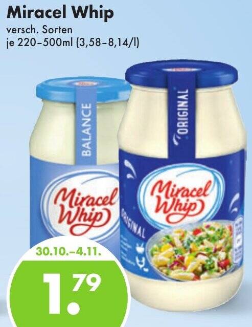 Schne Miracel Whip Angebot Ebenbild