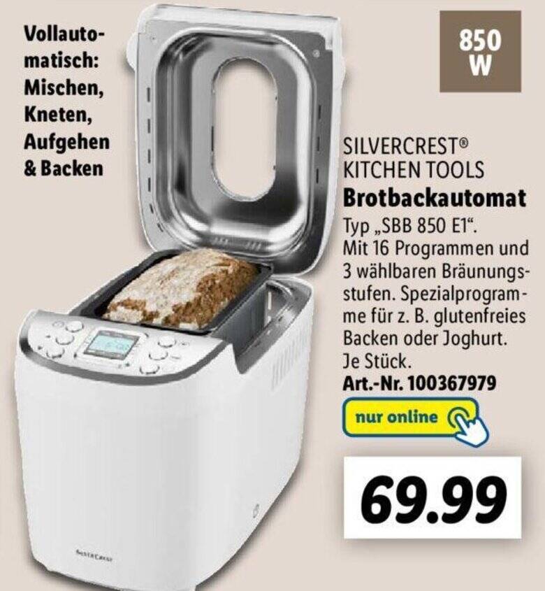 SILVERCREST KITCHEN TOOLS Brotbackautomat SBB 850 E1 Angebot bei Lidl