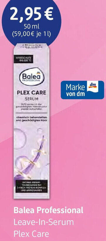 Balea Professional Leave-In-Serum Plex Care 50 ml Angebot bei dm drogerie