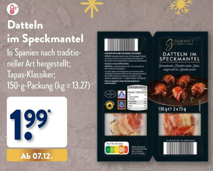 Gourmet Finest Cuisine Datteln im Speckmantel 150 g Packung Angebot bei ...