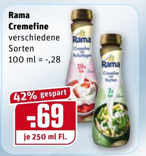 Rama Cremefine 250ml Angebot bei REWE Center