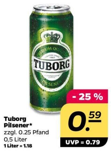 Tuborg Pilsener 0,5 Liter Angebot bei NETTO
