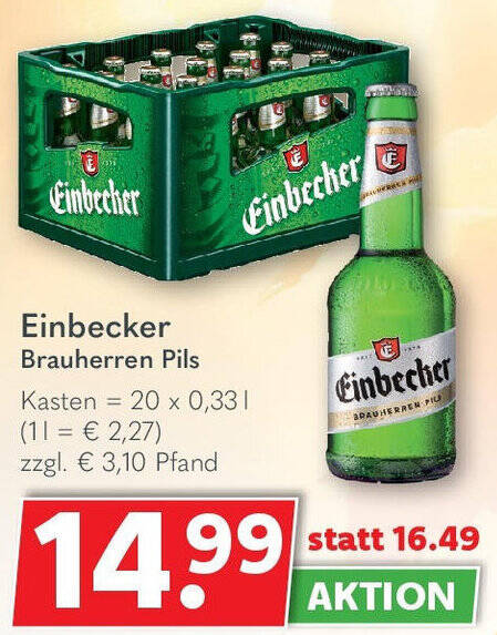Einbecker Brauherren Pils 20 x 0,33 L Angebot bei Getränkeland