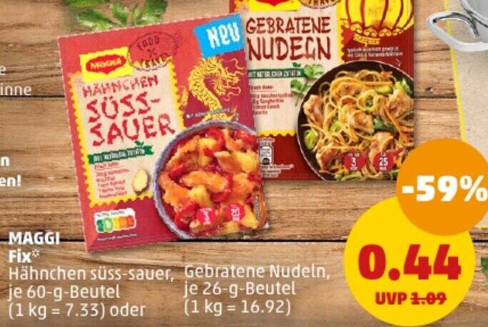 MAGGI Fix 60/26 g Beutel Angebot bei PENNY