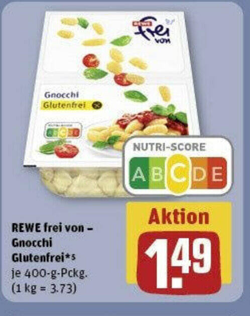 REWE frei von - Gnocchi Glutenfrei je 400 g Angebot bei REWE