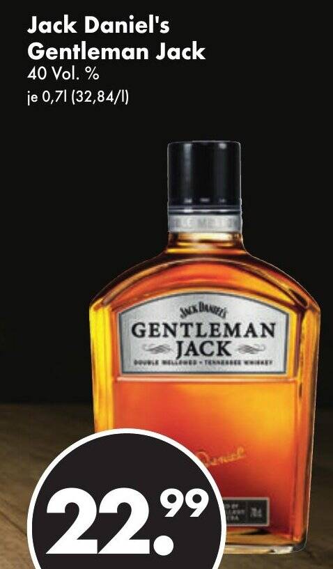 Jack Daniel's Gentleman Jack 40 Vol. % 700ml Angebot bei Trink und Spare