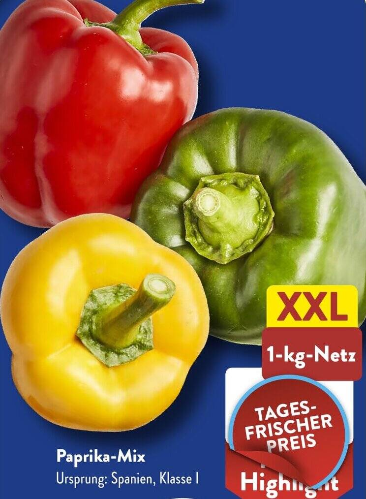 Paprika-Mix 1 kg Netz Angebot bei Aldi Süd