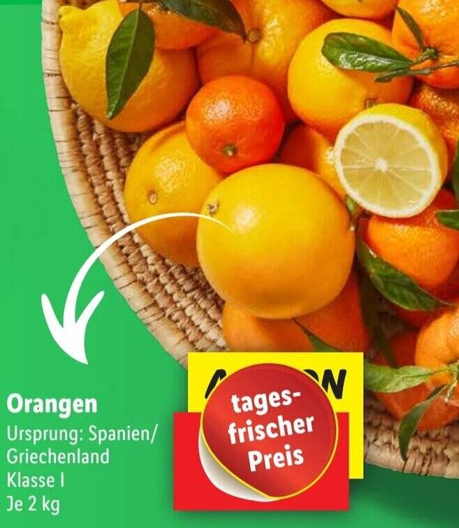 Orangen 2 kg Angebot bei Lidl
