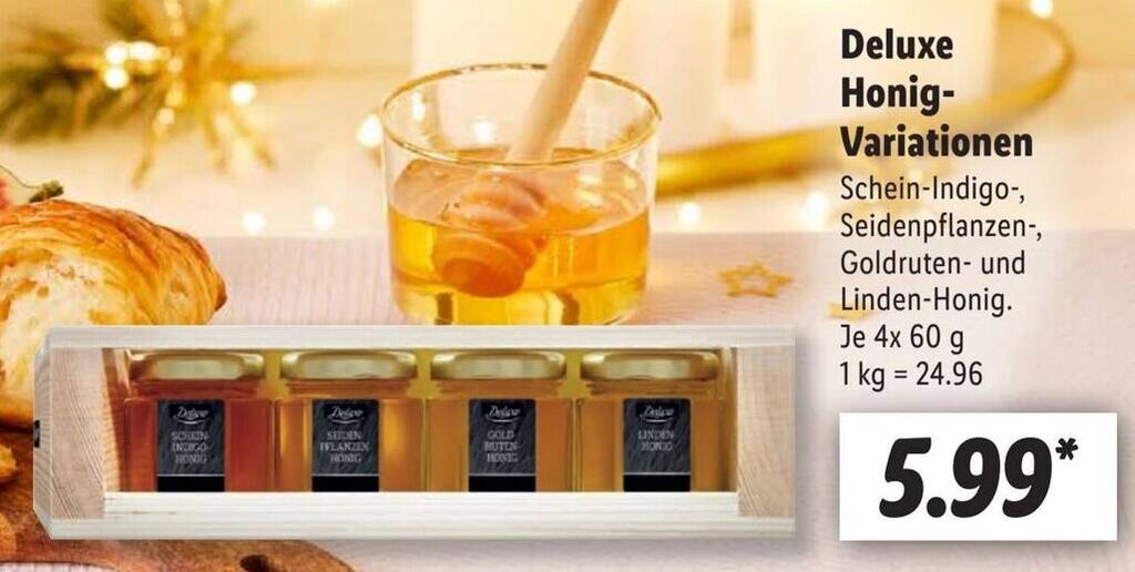 Deluxe Honig-Variationen 4x60 g Angebot bei Lidl