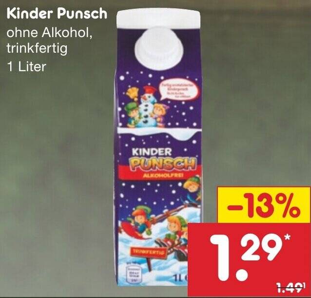 Kinder Punsch 1 Liter Angebot bei Netto Marken-Discount