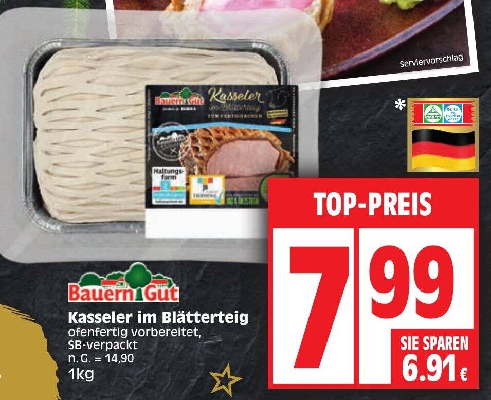 Bauern Gut Kasseler im Blätterteig 1kg Angebot bei Edeka