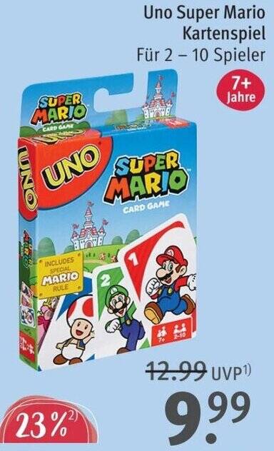 Uno Super Mario Kartenspiel Angebot bei Rossmann