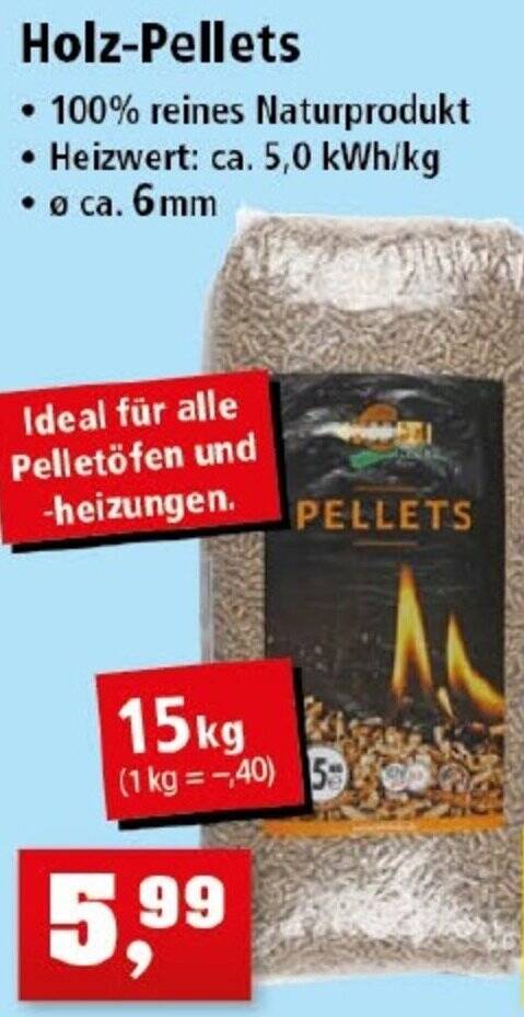 Holz-Pellets 15kg Angebot bei Thomas Philipps