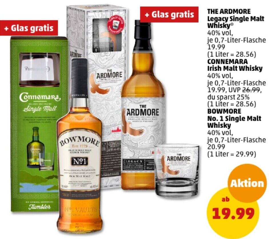 THE ARDMORE Legacy Single Malt Whisky 0,7 Liter Angebot bei PENNY