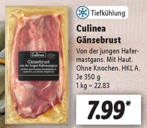Culinea Gänsebrust 350 g Angebot bei Lidl