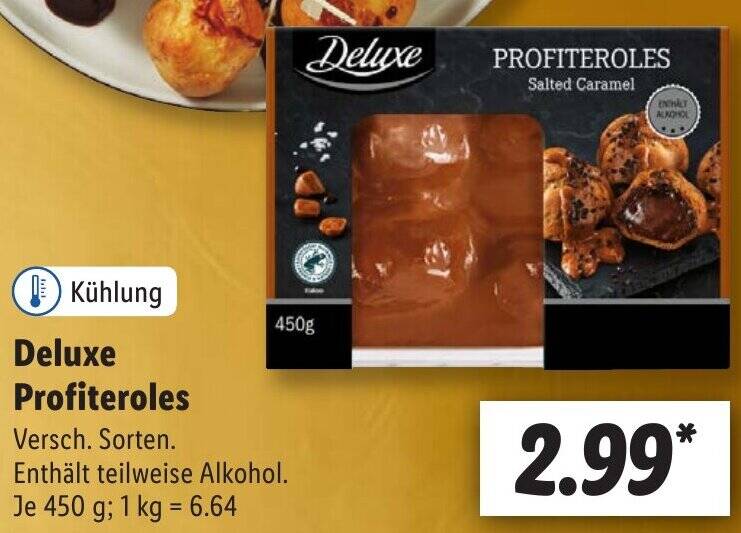 Deluxe Profiteroles 450 g Angebot bei Lidl