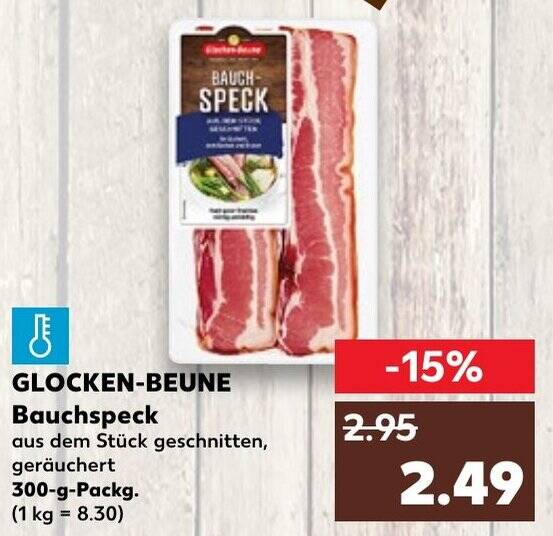 GLOCKEN-BEUNE Bauchspeck 300 g Packg. Angebot bei Kaufland
