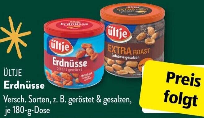 ÜLTJE Erdnüsse 180 g Dose Angebot bei Aldi Süd