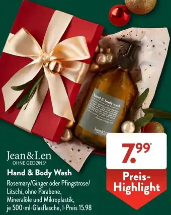 Jean&Len Hand & Body Wash 500 ml Angebot bei Aldi Süd