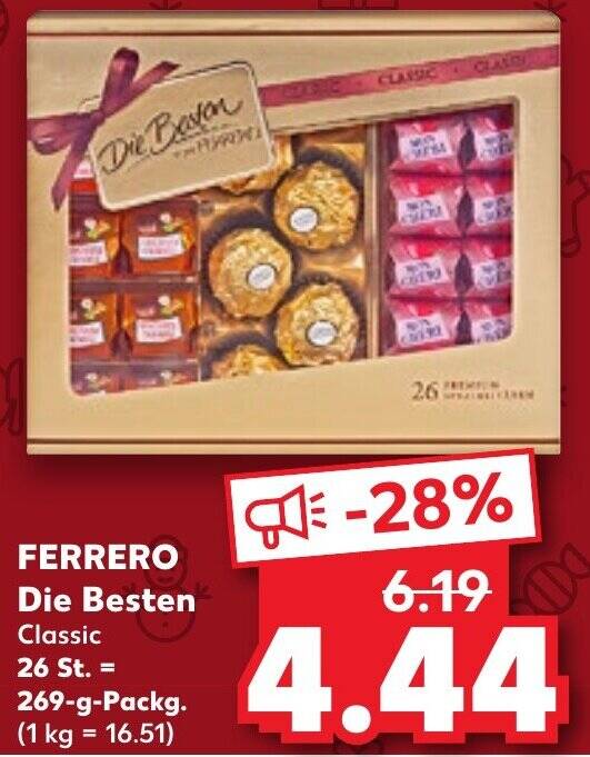 FERRERO Die Besten 269 g Packg. Angebot bei Kaufland