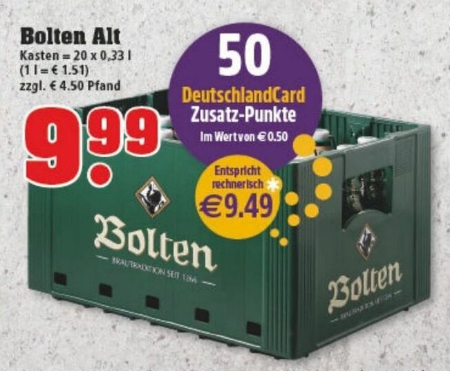 Bolten Alt 20x0,33L Angebot bei trinkgut