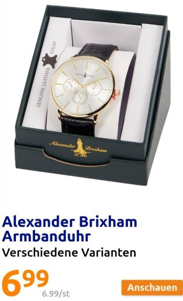 Alexander Brixham Armbanduhr Angebot bei Action
