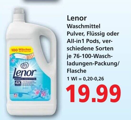 Lenor Waschmittel Pulver, Flüssig oder All-in1 Pods, ver-schiedene ...